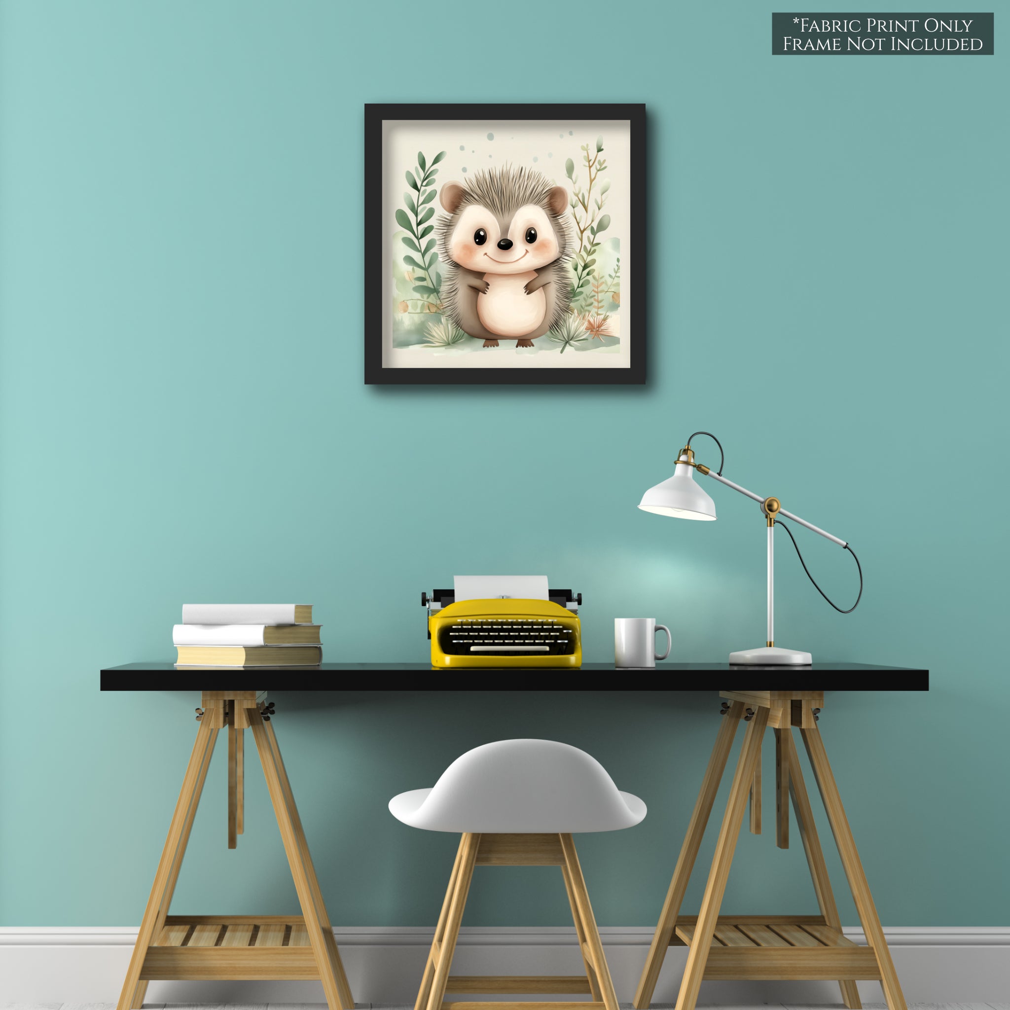 Woodland Animal Fabric - Hedgehog, Baby Fabric Panels, Forest, Nursery ...