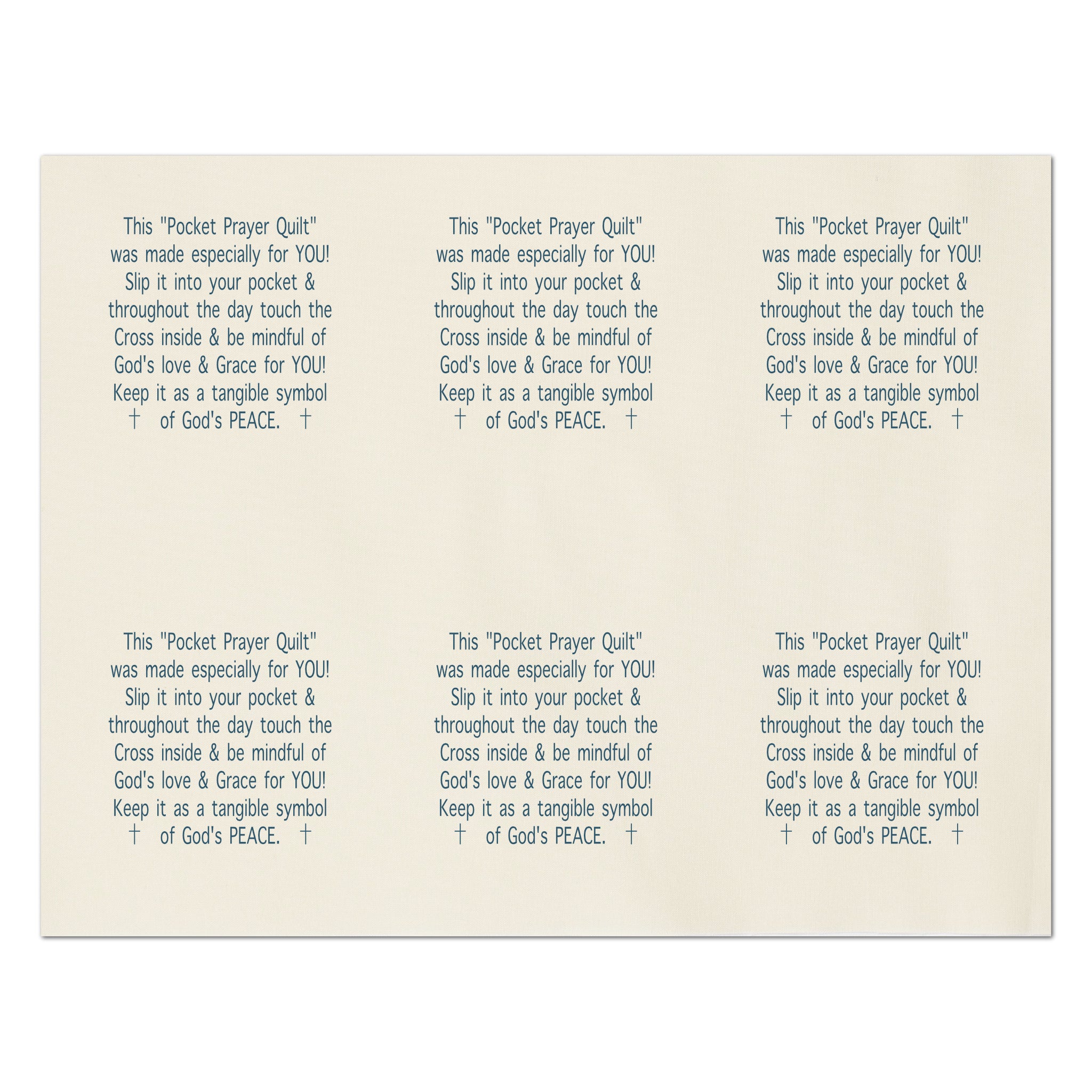 Pocket Prayer - Fabric Panel, Memory Pillow Patch, Quilt Labels, Bear ...